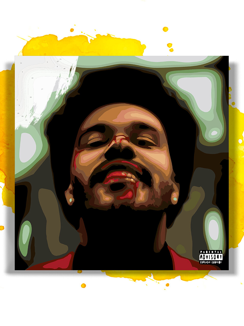 Картина по номерам на холсте The Weeknd - After Hours, 50 х 50 см