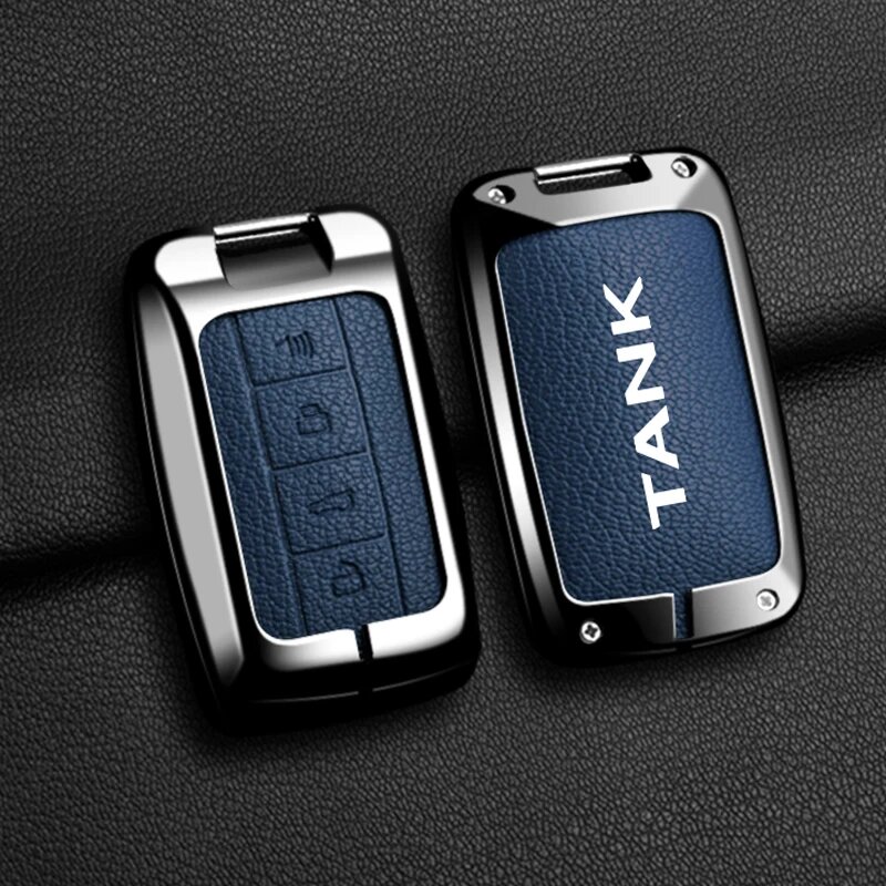 Автомобильный кожаный чехол из цинкового сплава с умным управлением, чехол-держатель для blue cover