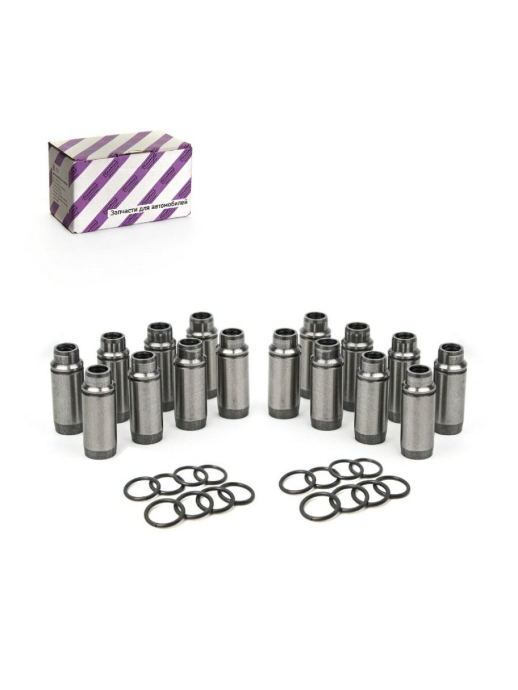 Направляющие втулки клапанов для а/м ГАЗ 406 дв. (16 шт) "птимаш" с кольцами