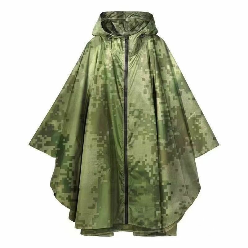 Многофункциональный водонепроницаемый велосипедный дождевик 3-в-1, накидка от дождя, плащ для походов, альпинизма, рыбалки и активного отдыха на природе для взрослых в условиях сильного дождя.