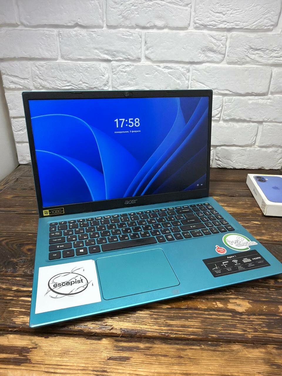 Ноутбук Acer Aspire 3 A315-58G-50M8 Intel Core i5-1135G7 2.40Ghz, SSD 512 gb, RAM 12 gb, nVidia GeForce MX350 2Gb, [FullHD], голубой, win11