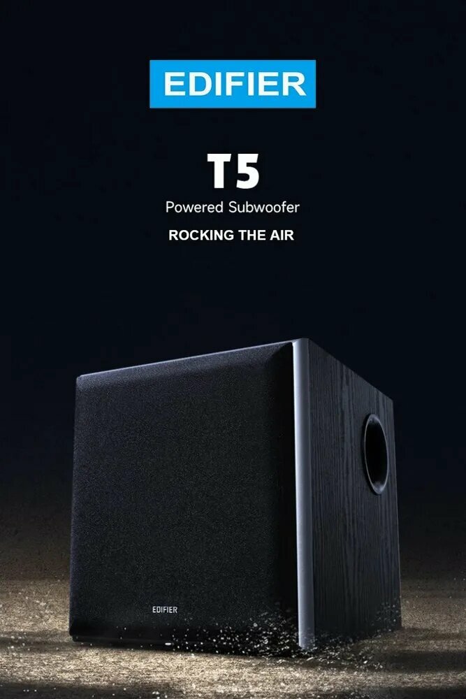Обновленная версия V24 Колонки моно Edifier T5 черные - 70 Вт, питание от сети 220В , Европейская вилка