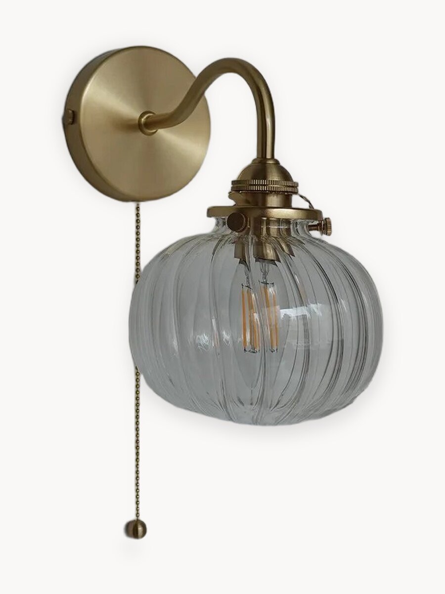 Светодиодный настенный светильник IWHD с маленькими стеклянными шариками, современное медное Бра В скандинавском стиле для спальни, ванной, зеркала, лестницы, 4W(max100w), Glass