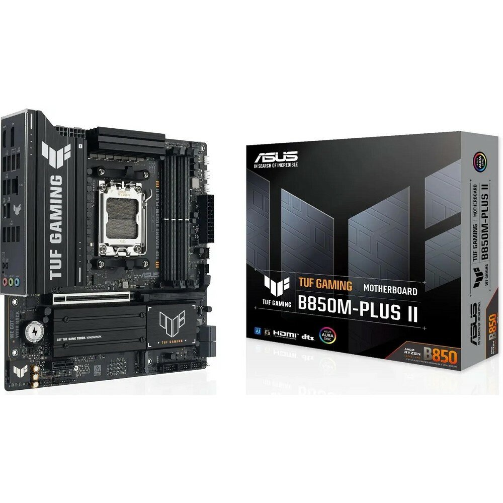 ASUS Материнская плата TUF GAMING B850M-PLUS II Socket AM5 4хDDR V 3хM.2