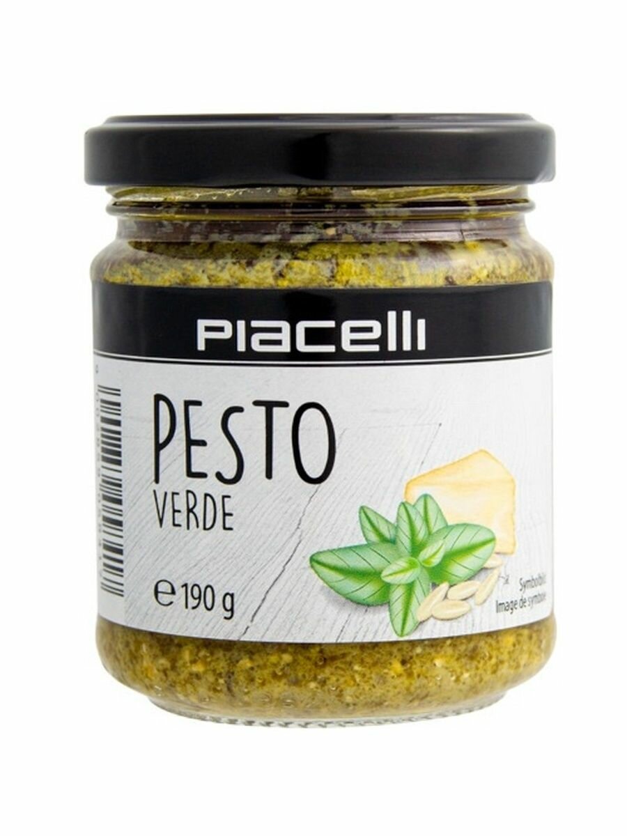 Песто зеленый Piacelli 190 гр. по-генуэзский с базиликом (Италия)
