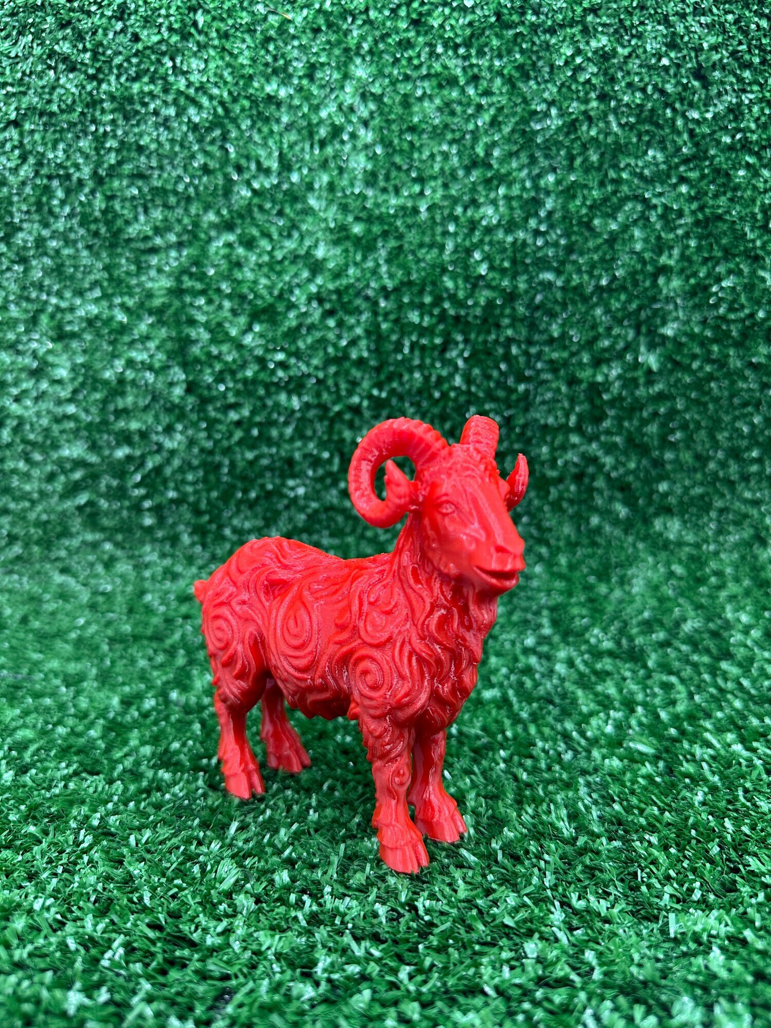Красная Огненная Коза №1 (символ 2027 года, 3д-печать, пластик)