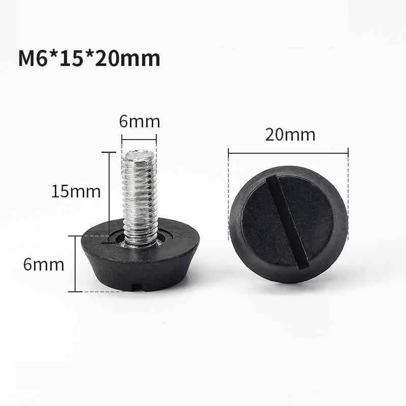Резиновые ножки для мебели M6 M8 M10 10 Pcs, M6x15x20mm