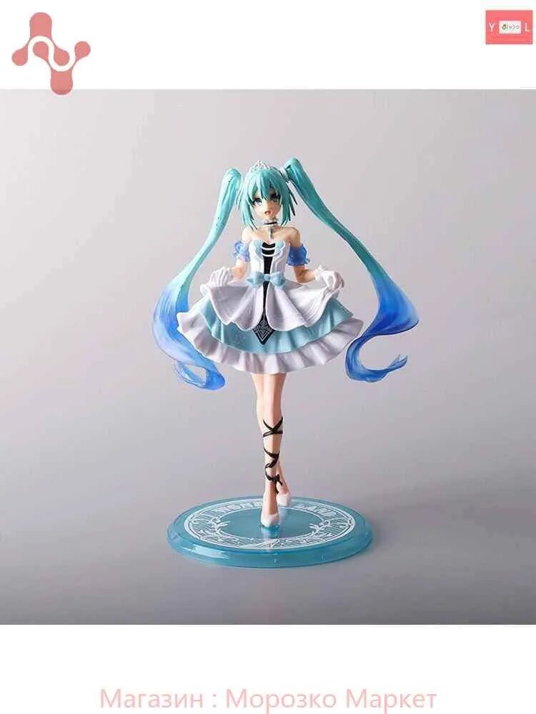 Hatsune Miku Аниме Мирай Хацунэ, стоящая милая кукла, украшение ручной работы, игрушечная статуя