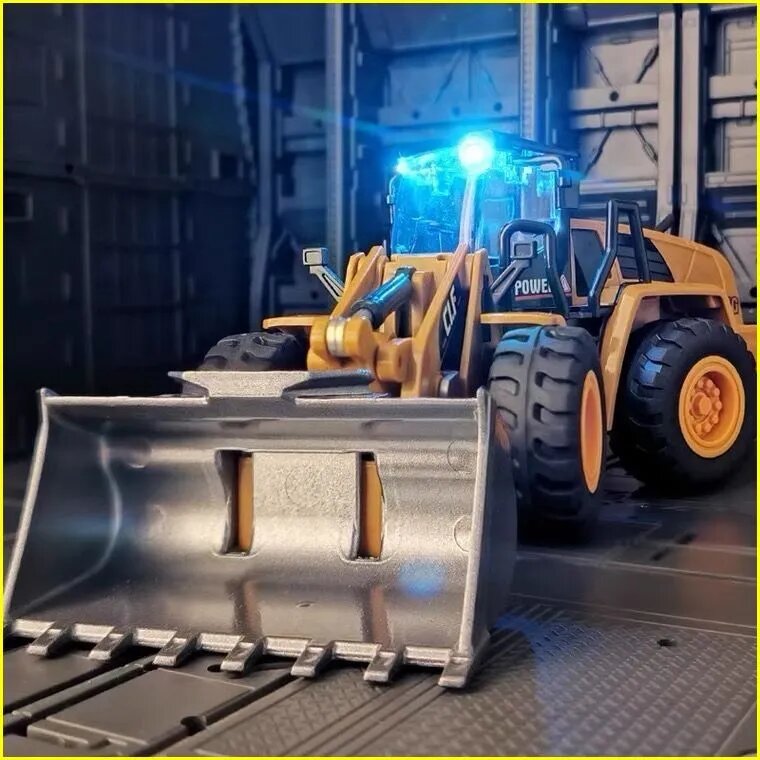 Фронтальный трактор погрузчик, эксклюзивная детская машинка строительная техника