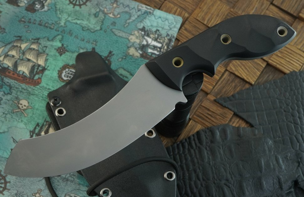 Нож Волчий Век Кондрат-12, сталь 95Х18, рукоять черная микарта, втулки