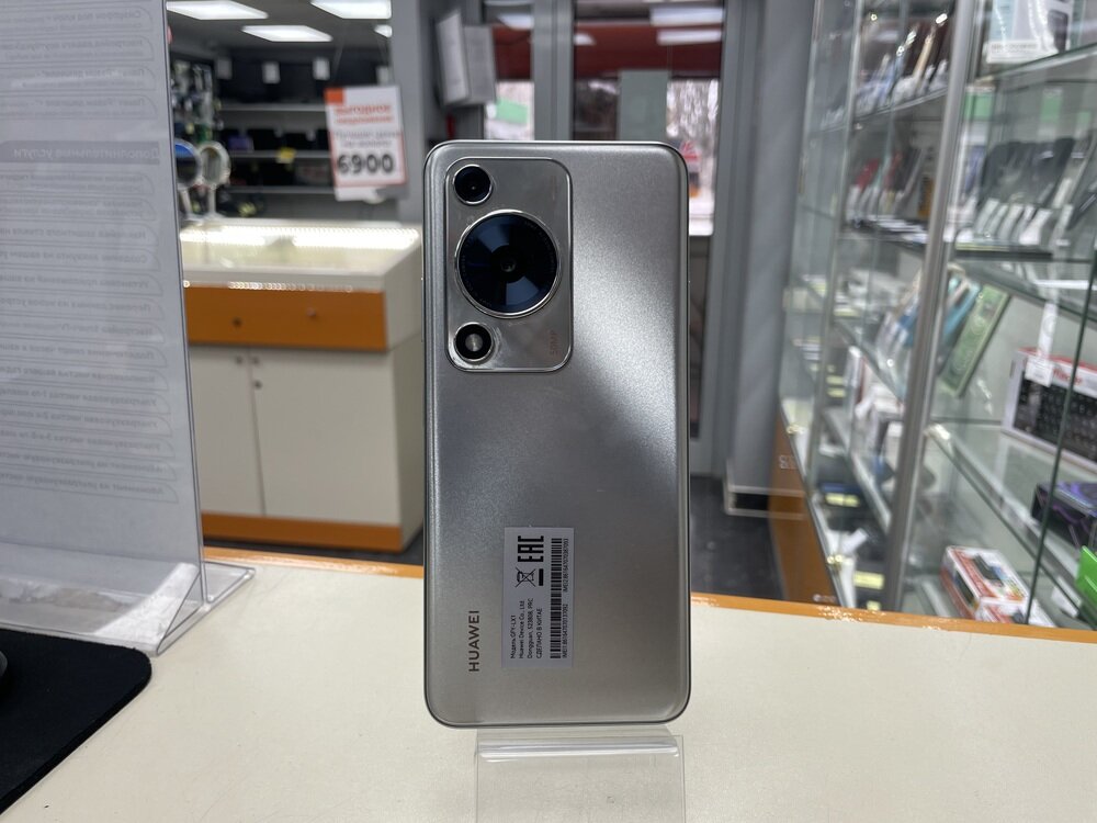 Смартфон Huawei Nova Y63 6/128 ГБ Ростест, Dual nano SIM, серебристый Б/у уценка