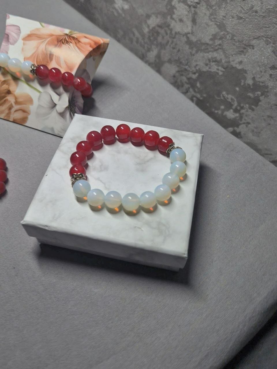 Плетеный браслет, кварц, кварц розовый