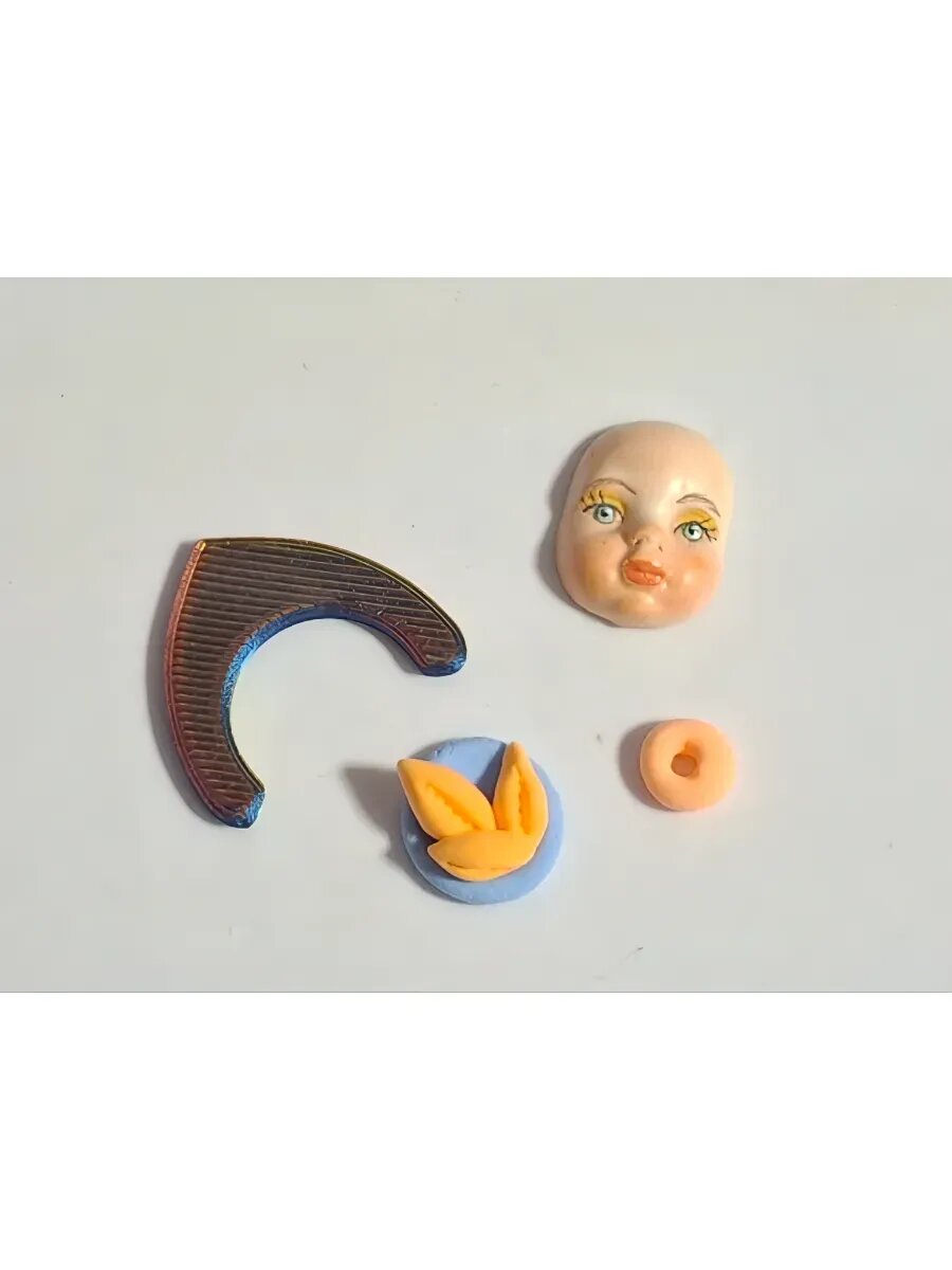 Набор миниатюр с личиком - 4 шт, для ватной игрушки