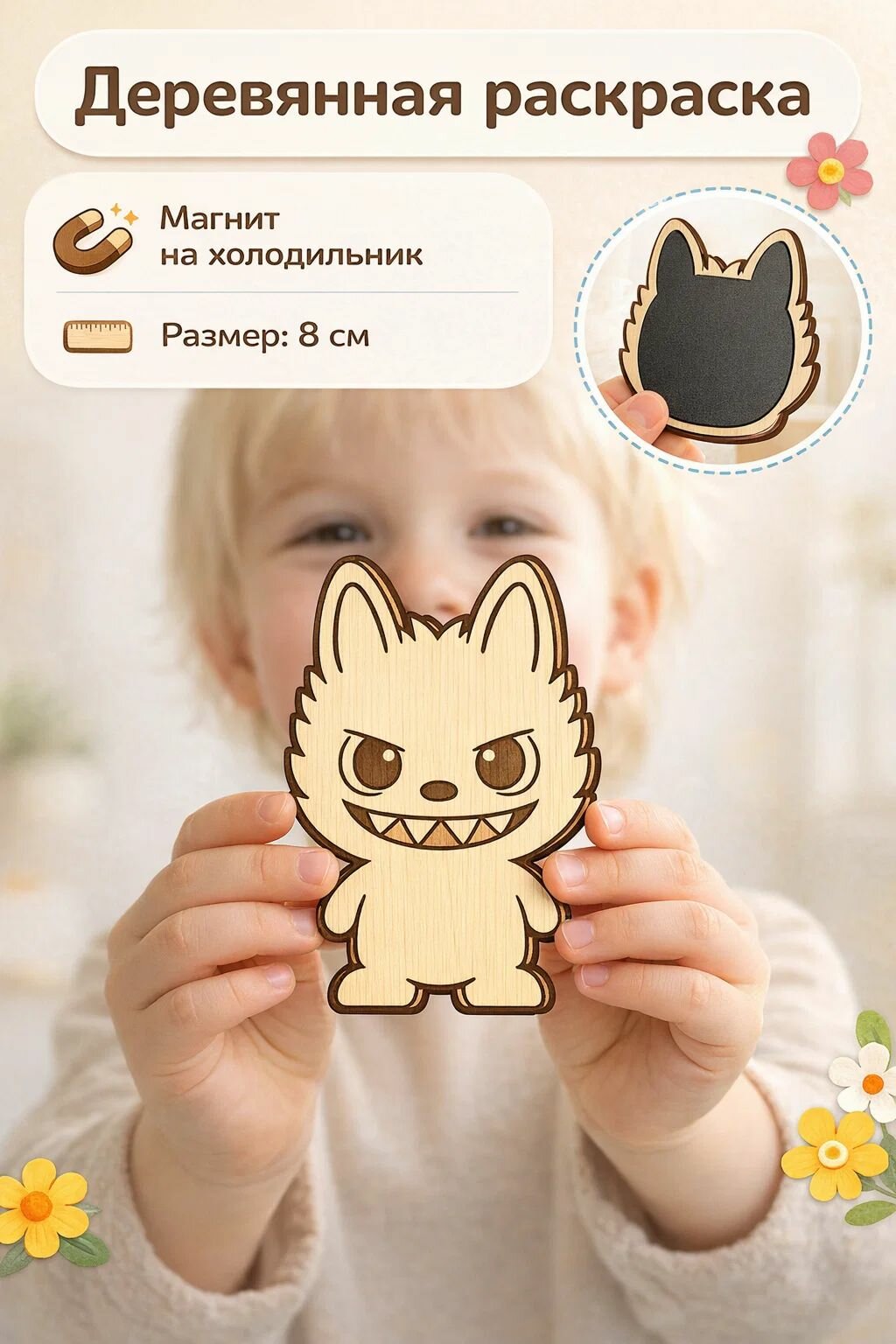 Раскраска с магнитом Лабубу для детей 5 6 7 8 лет. Стич. С одеждой. Коробка. Для девочек