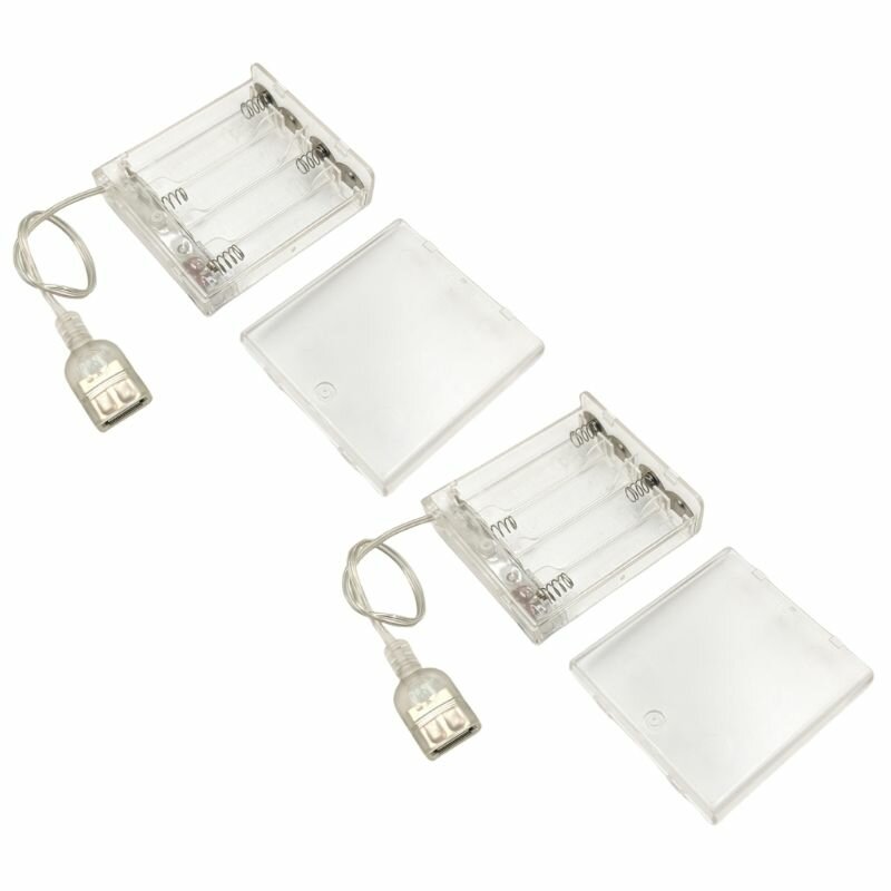 2 шт, подходит для 4 батарейных отсеков типа АА с крышками, выключателями и держателями батареек