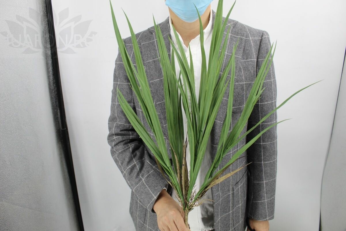 Искусственная зелень осока куст премиум для декора интерьера в кашпо для фитостены 90 см