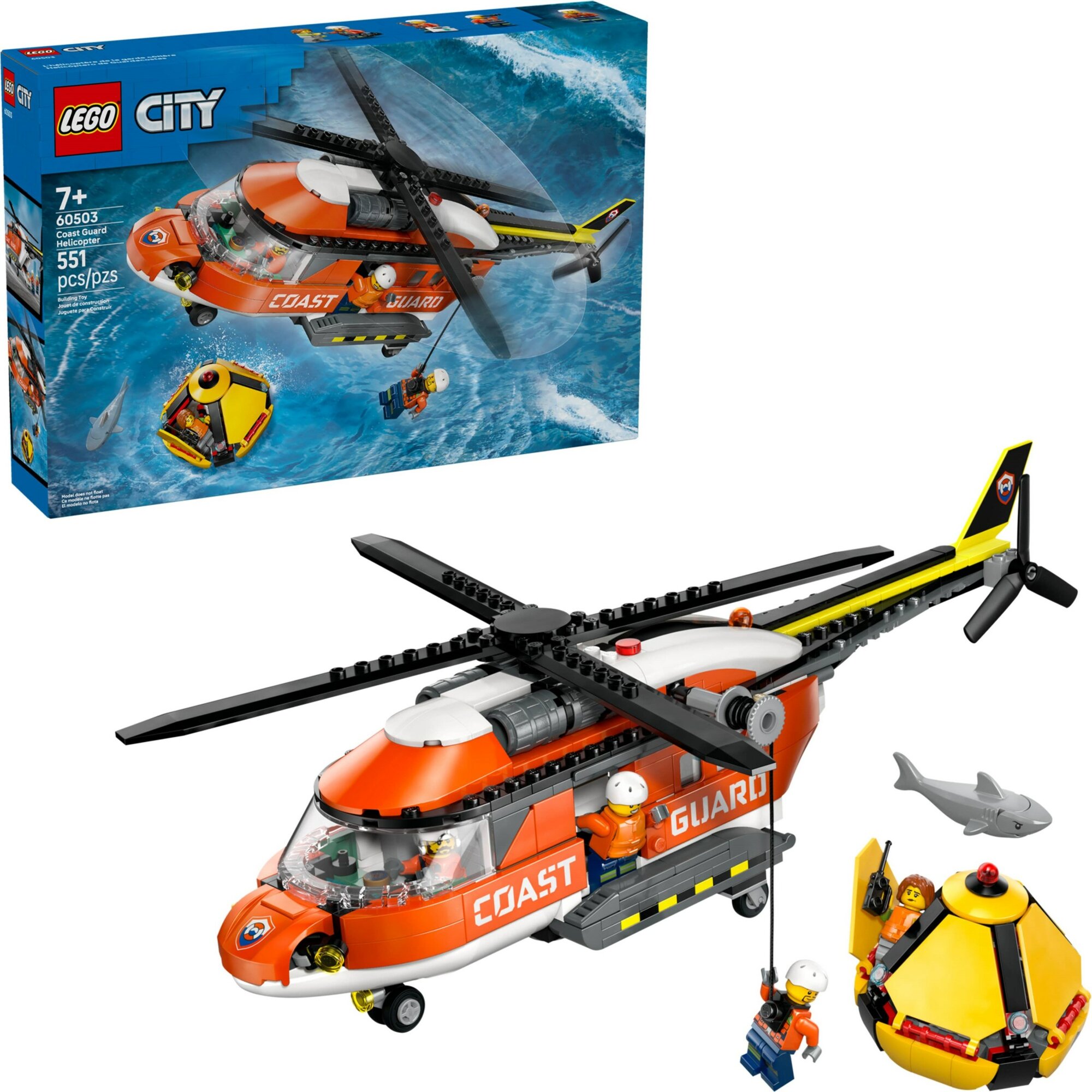 Конструктор LEGO City 60503 Вертолет береговой охраны, 551 дет.