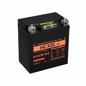Аккумулятор мотоциклетный BUSHIDO мото HCX8L-i 9.5Ah 140A ОП (113x70x130) YTX7L-BS 150x86x93