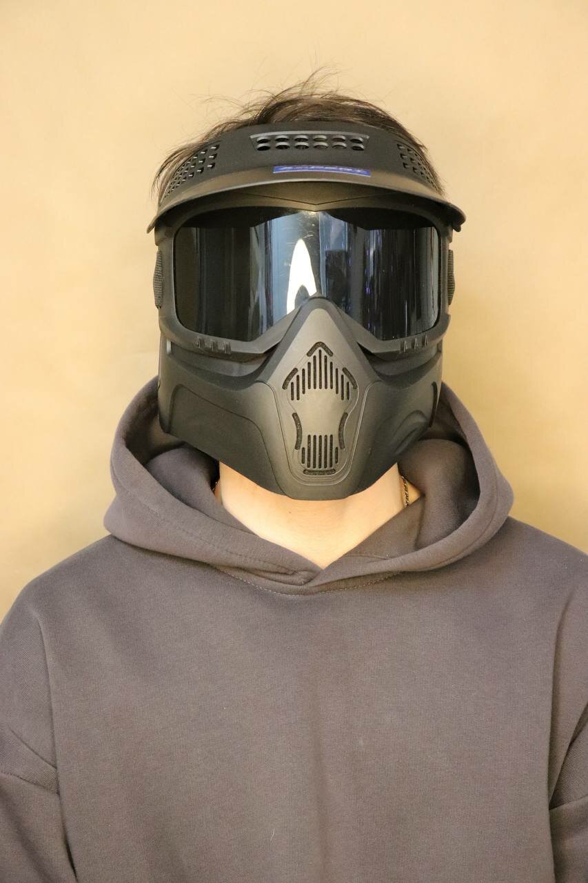 Маска для сварки защитная для лица многоразовая, пластиковая