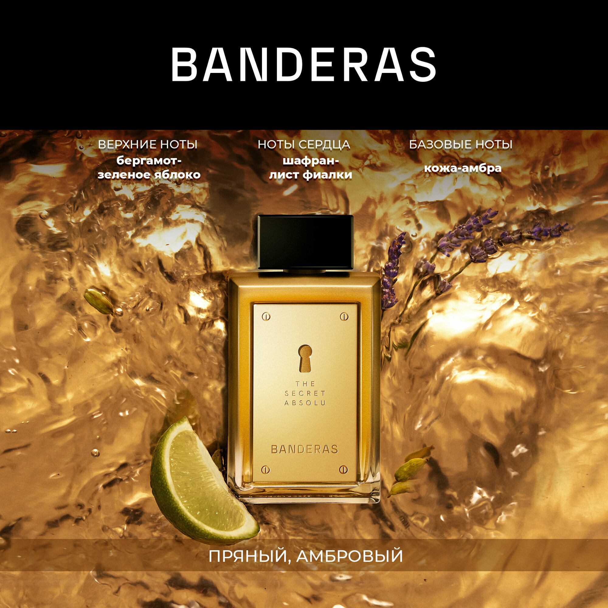 Парфюмерная вода BANDERAS "The Secret Absolu", мужская, 50мл