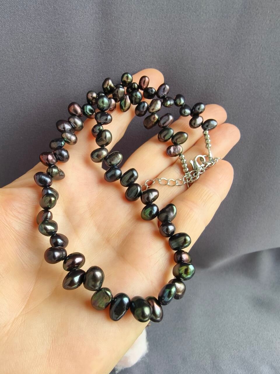 Колье, жемчуг культивированный