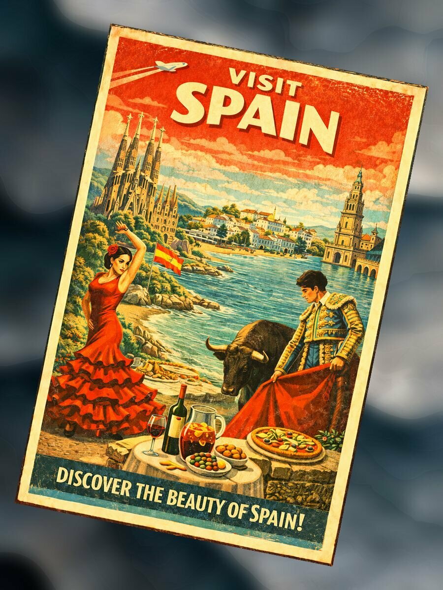 Постер "Travel: Испания", 29.7х42см, А3, глянцевый