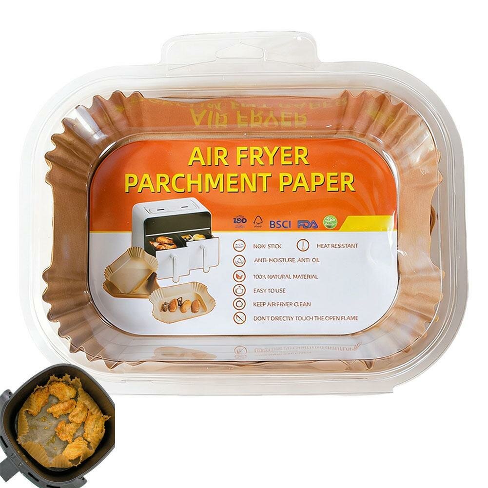 Бумага для аэрогриля,50 шт. пергамент для выпечки, форма для аэрогриля, коричневый