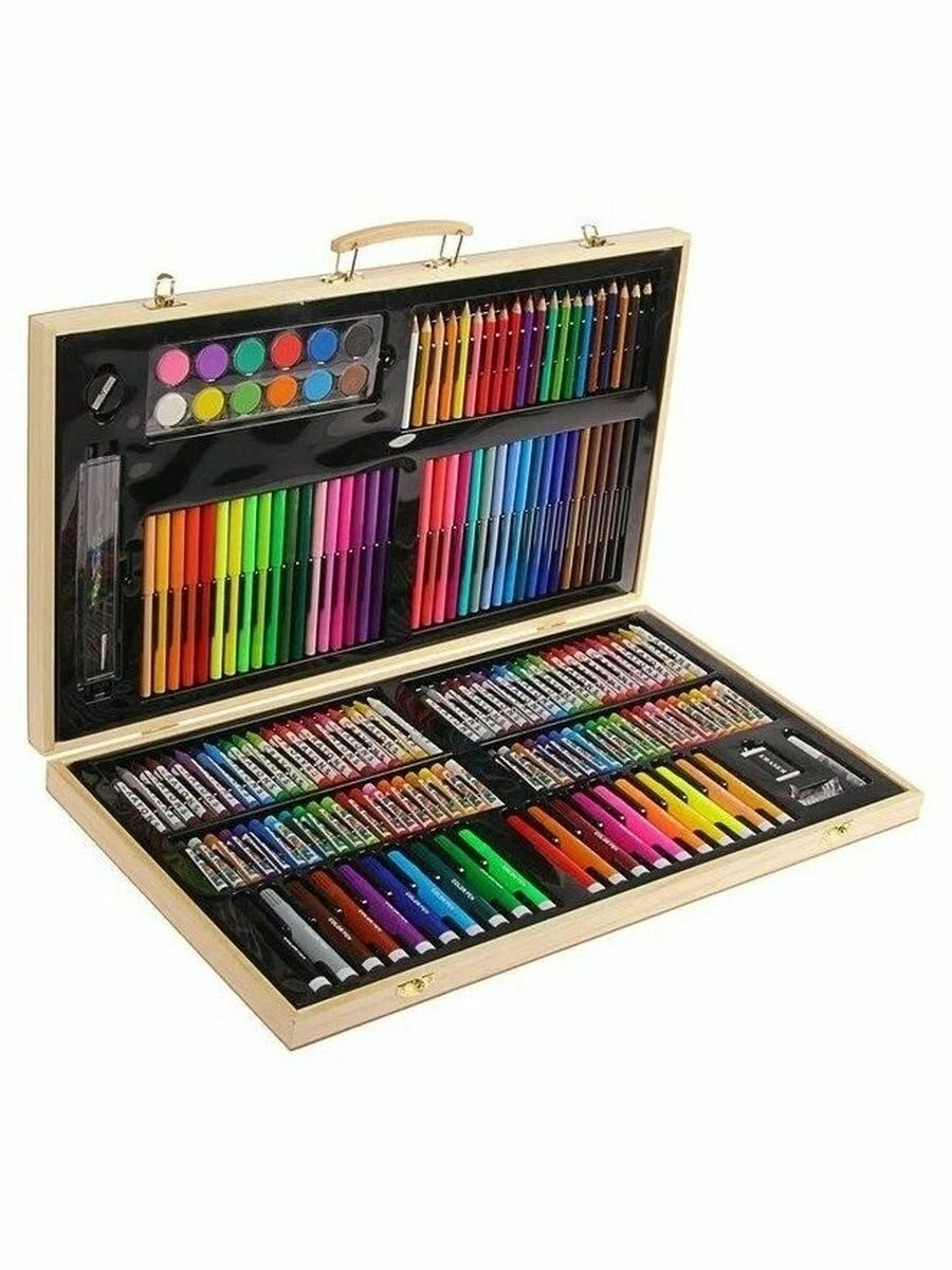 Набор для творчества и рисования в кейсе с отсеками, 220 предметов