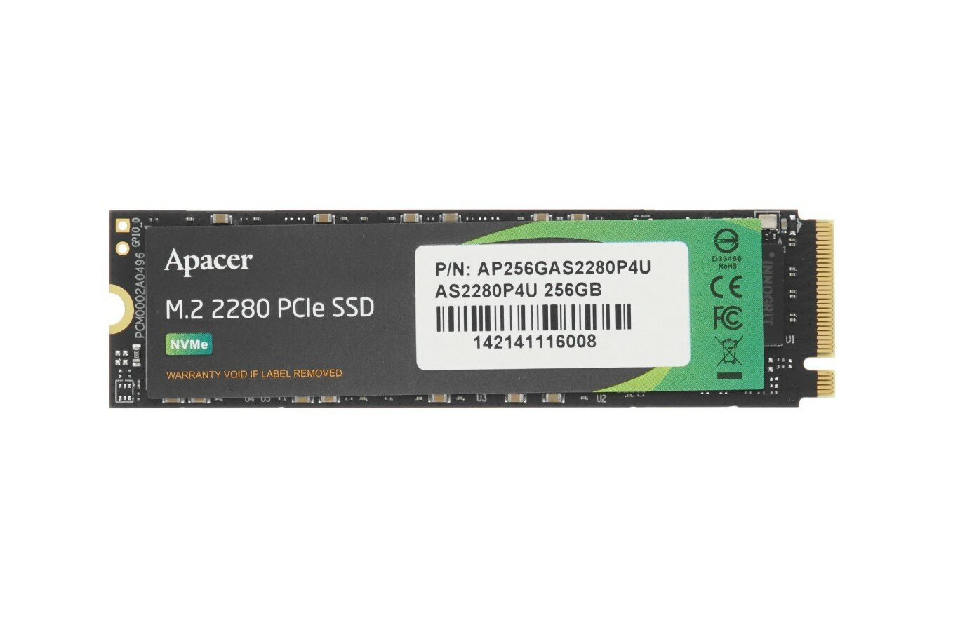 Твердотельный накопитель Apacer AS2280P4U 256 ГБ M.2 NVMe AP256GAS2280P4U-1