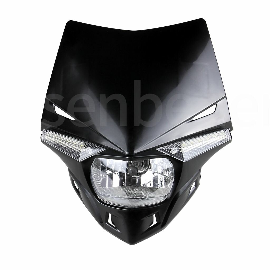 Фара автомобильная, Галогенная, 1 шт, арт. XLH-0049-black