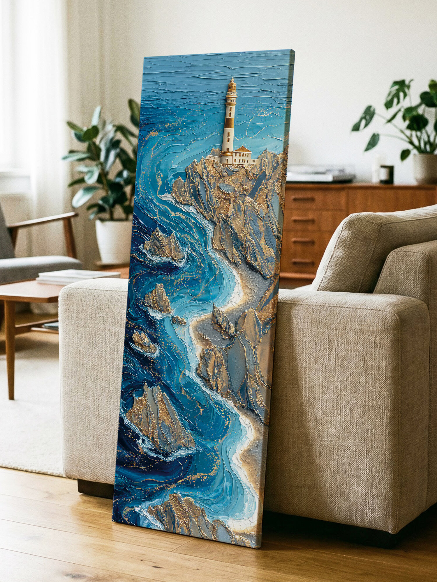 Картина Postermarket "Морской пейзаж" на холсте с подрамником 45 х 115 см