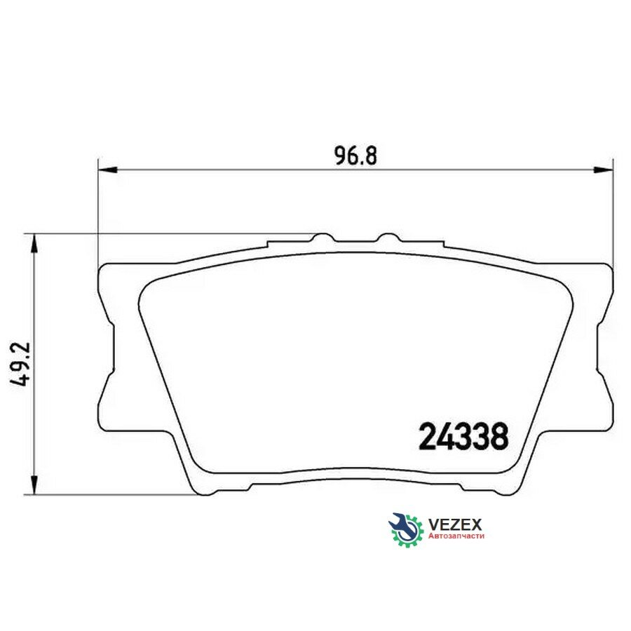 BREMBO P83089 Колодки тормозные дисковые | перед | TOYOTA RAV 4 IV (_A4_) 2.0 (ZSA42) 12.2012 - <=> TOYOTA CAMRY Saloon (_V5_) 2.5 (ASV50_) 09.2011 -