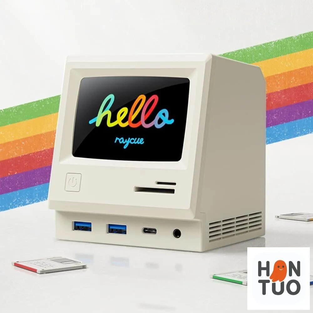 Док-станция RayCue 128K SE Triple Display Dock оснащена цифровыми часами/фоторамкой, 13-в-1 портом USB-C и поддерживает системы MacBook и Windows, позволяя подключать три 4K-дисплея.