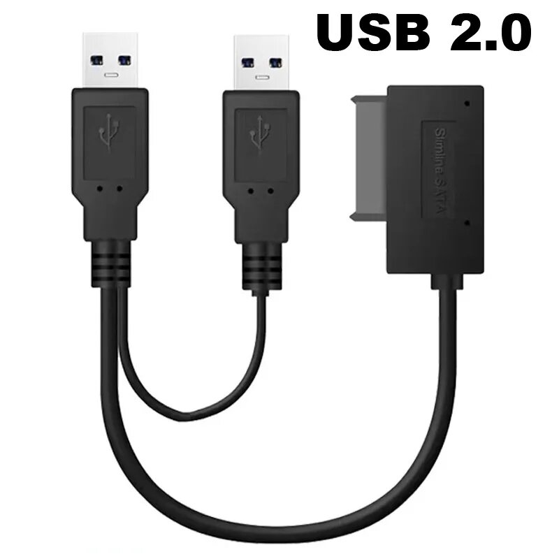 USB 3.0 к Mini SATA II кабель для CD/DVD ROM USB 2.0 WITH POWER
