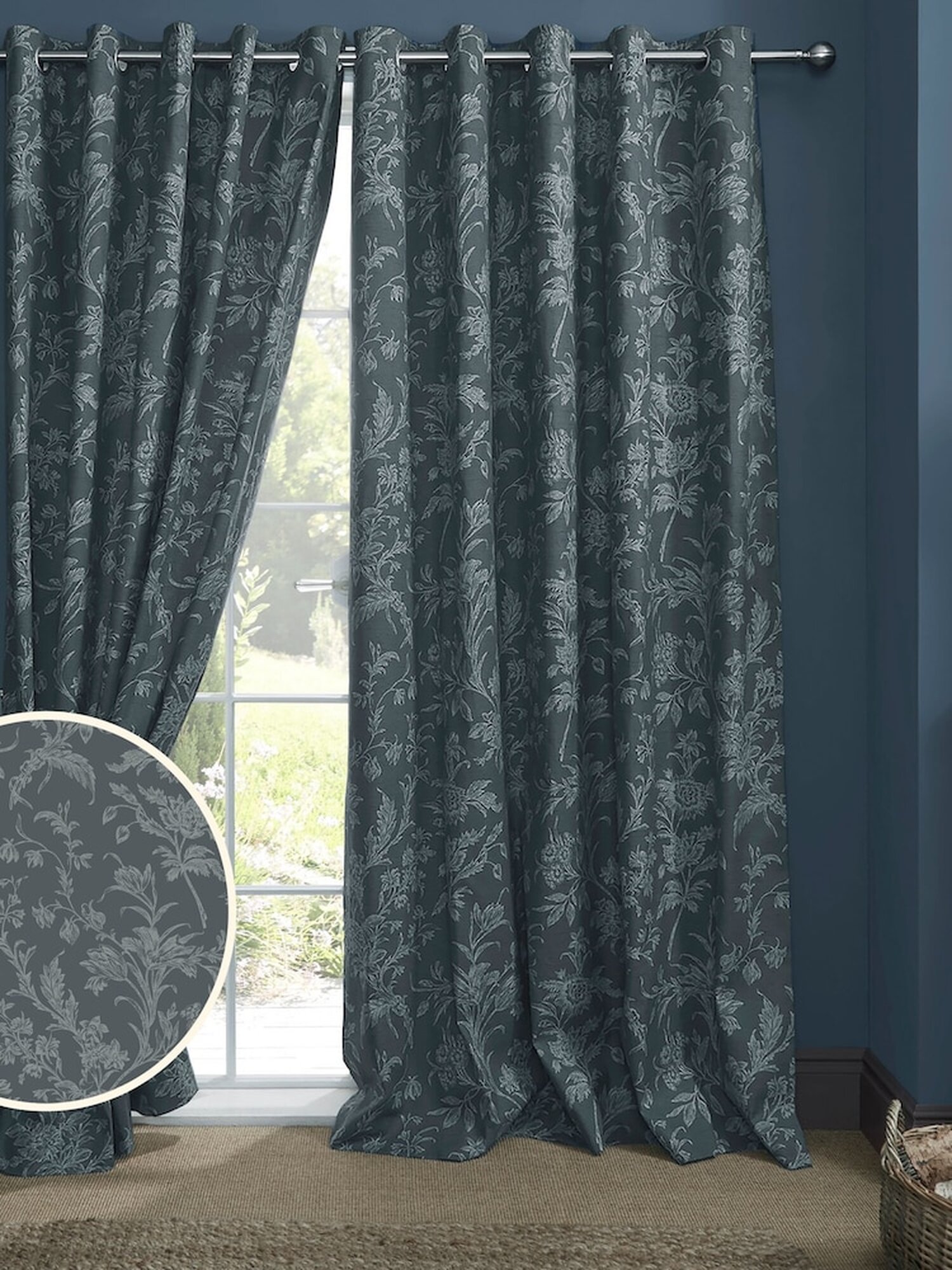 Шторы на люверсах Laura Ashley Lloyd, размер 223х220 см, цвет северный гранат, К85-364_1