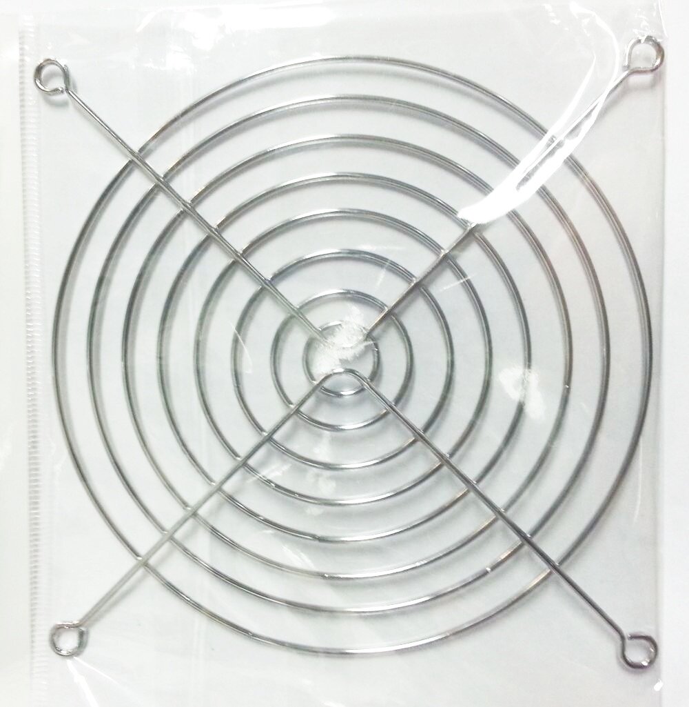 Решетка Exegate 140x140мм EG-140MR защитная для вентилятора ПК, серебристая, сталь, 8 колец