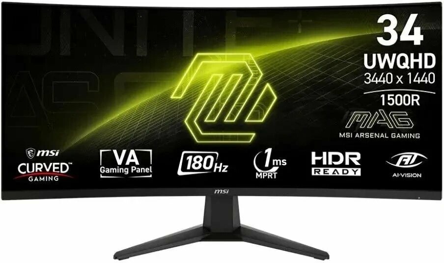 Монитор MSI Mag 346CQ 180Hz 3K VA 34", Чёрный (9S6-3DD71M-016)