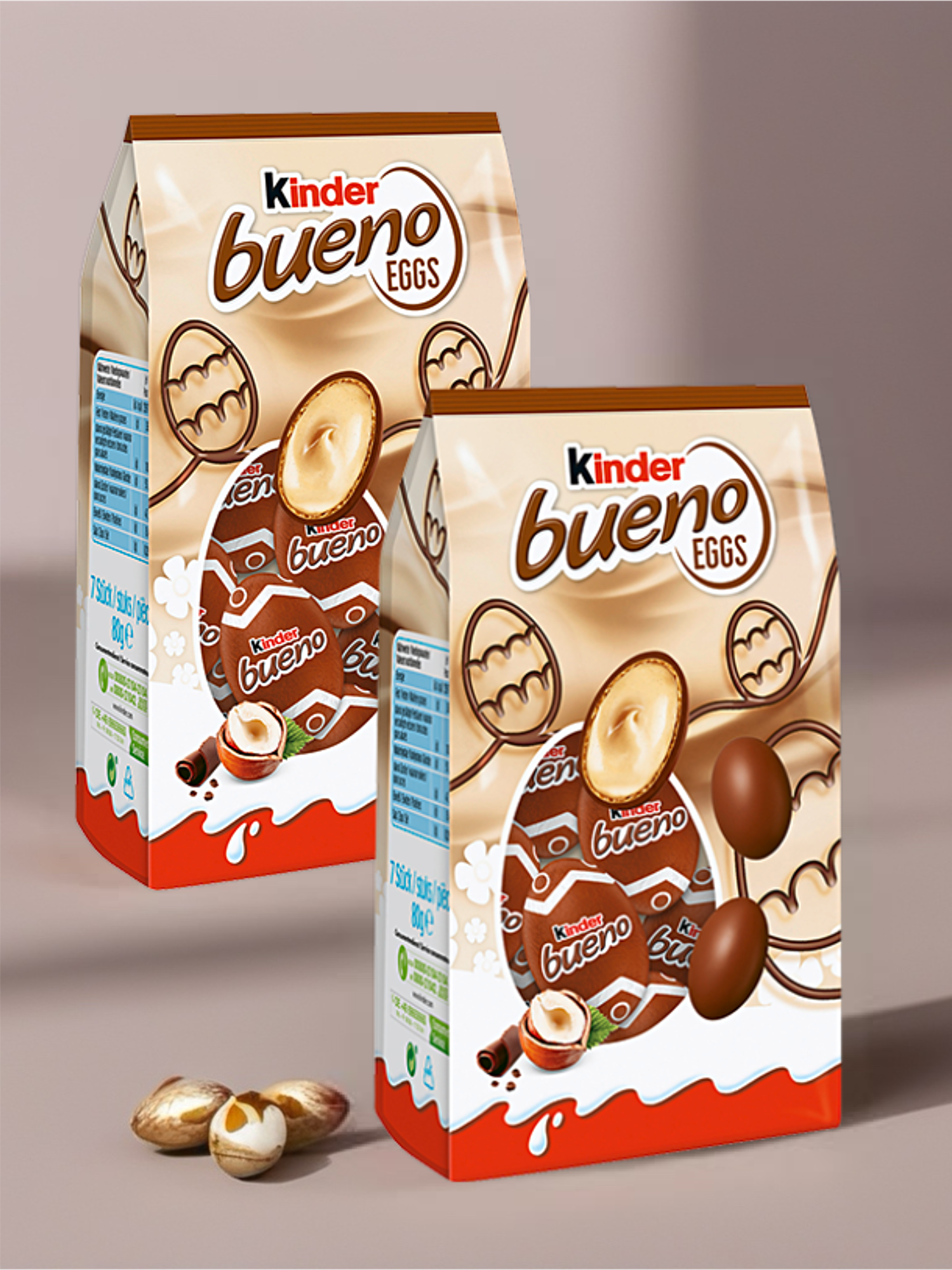 Шоколадные яйца на пасху Ferrero Kinder Bueno Mini EGGS 80 гр, х 2 шт (Германия)