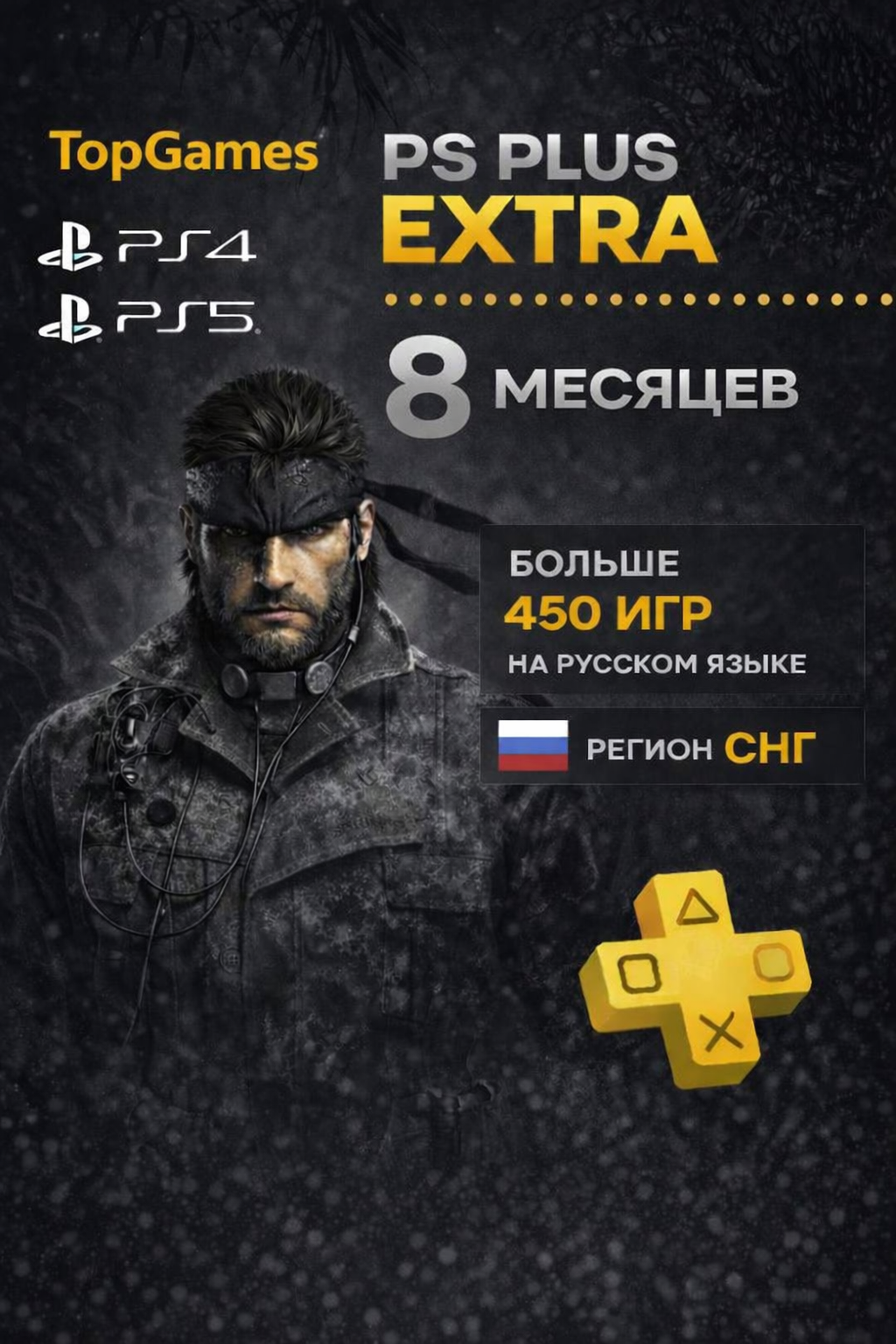 Подписка PS Plus Extra на 8 месяцев 500+ игр! Без ВПН! Онлайн! Россия PS5 PS4 новый аккаунт