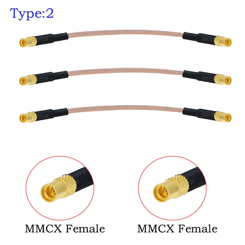 RFDOTOP RG-316 MMCX кабель 5CM, MMCX F to MMCX F