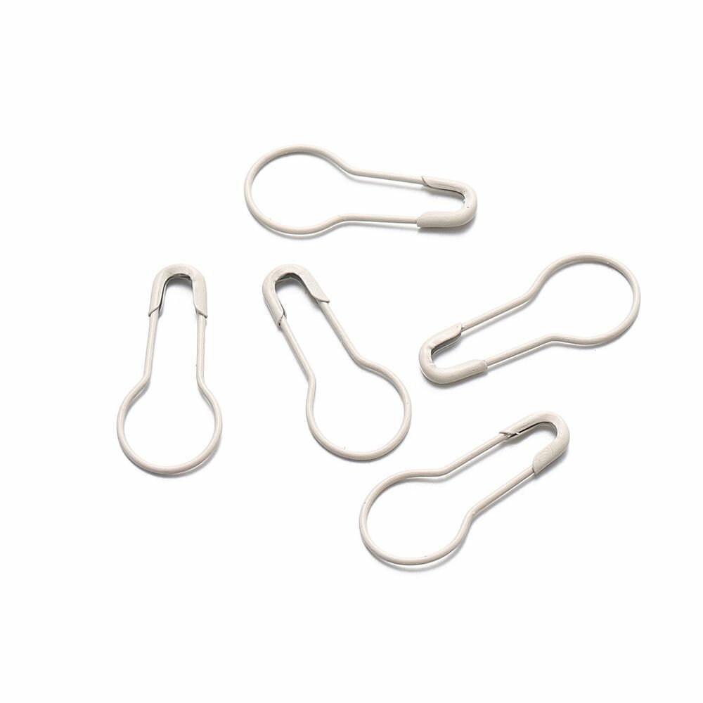 Маркеры для вязания, булавки для вязания металлические, крючки, маркировщик петель, набор 50 шт, размер 9.5*21.5 мм, бежевый