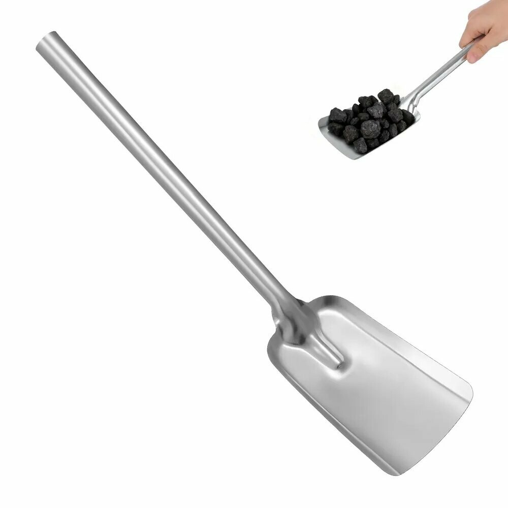 Лопата из толстого железа для кухни для уборки угля и пепла с длинной ручкой