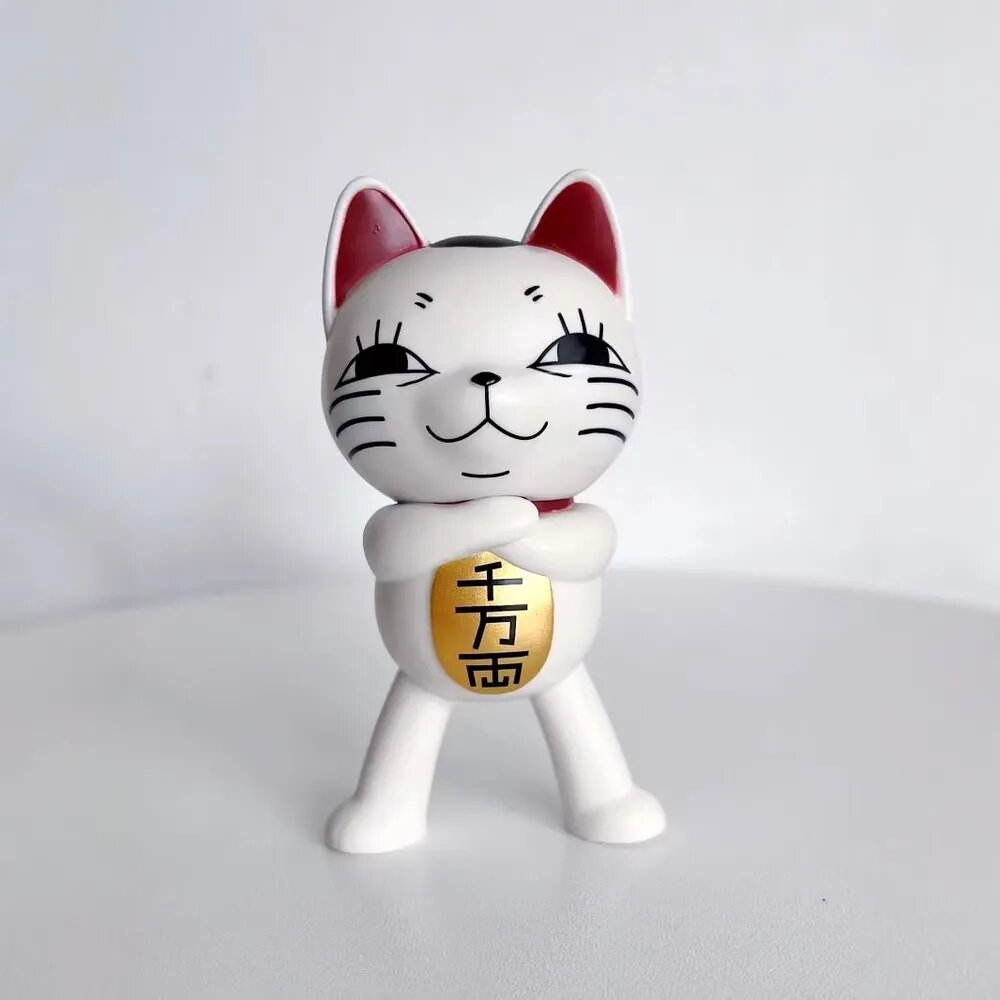 Фигурка Lucky Cat из ПВХ, белого цвета, 1 шт, для дома и автомобиля, коллекционная игрушка