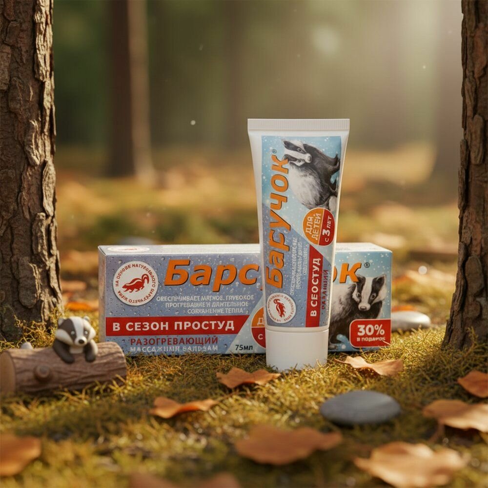 Барсучок бальзам для детей(массажный) 7 нот здоровья, 75мл A2187010