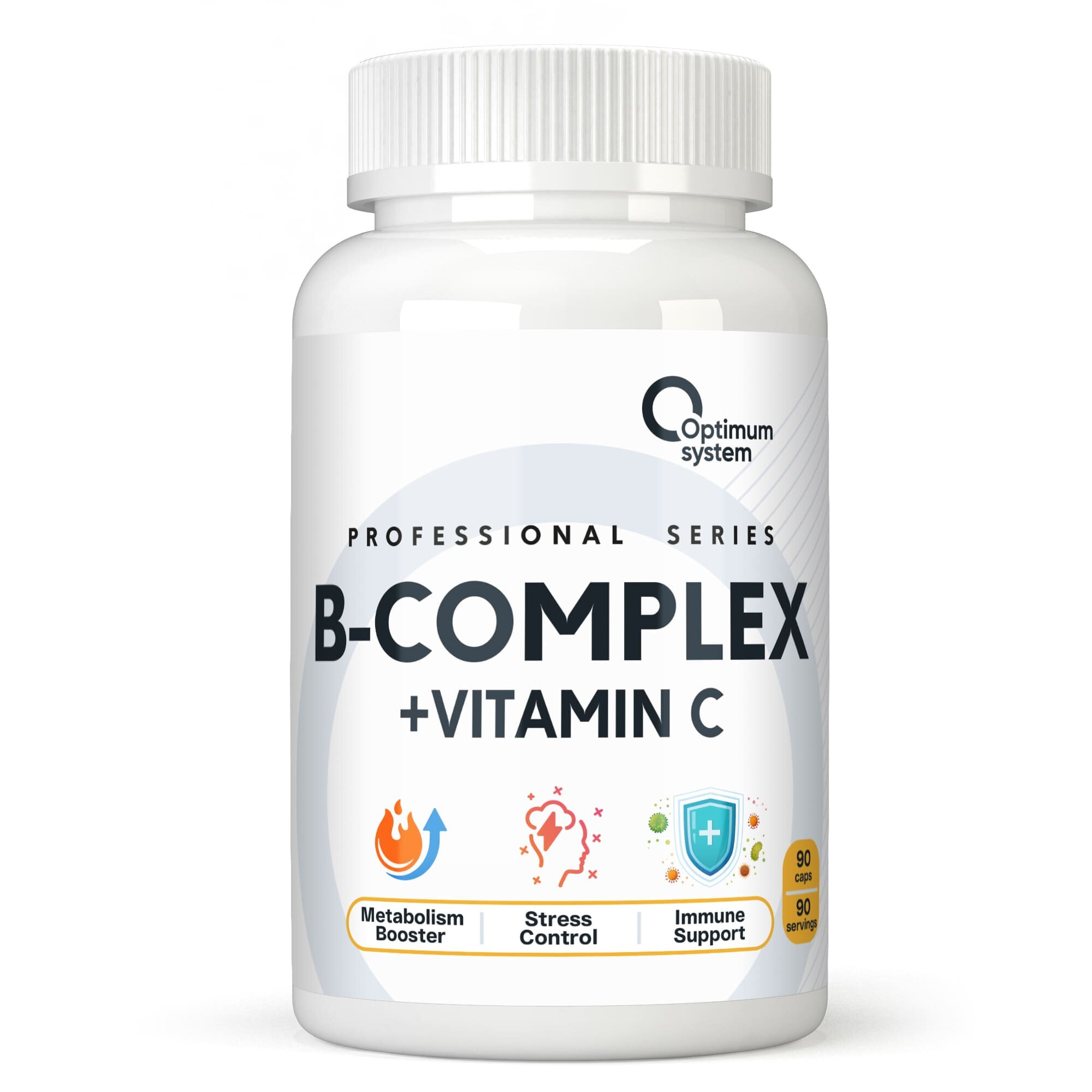 Optimum System Vitamin B-Complex + Vitamin C 90 капсул