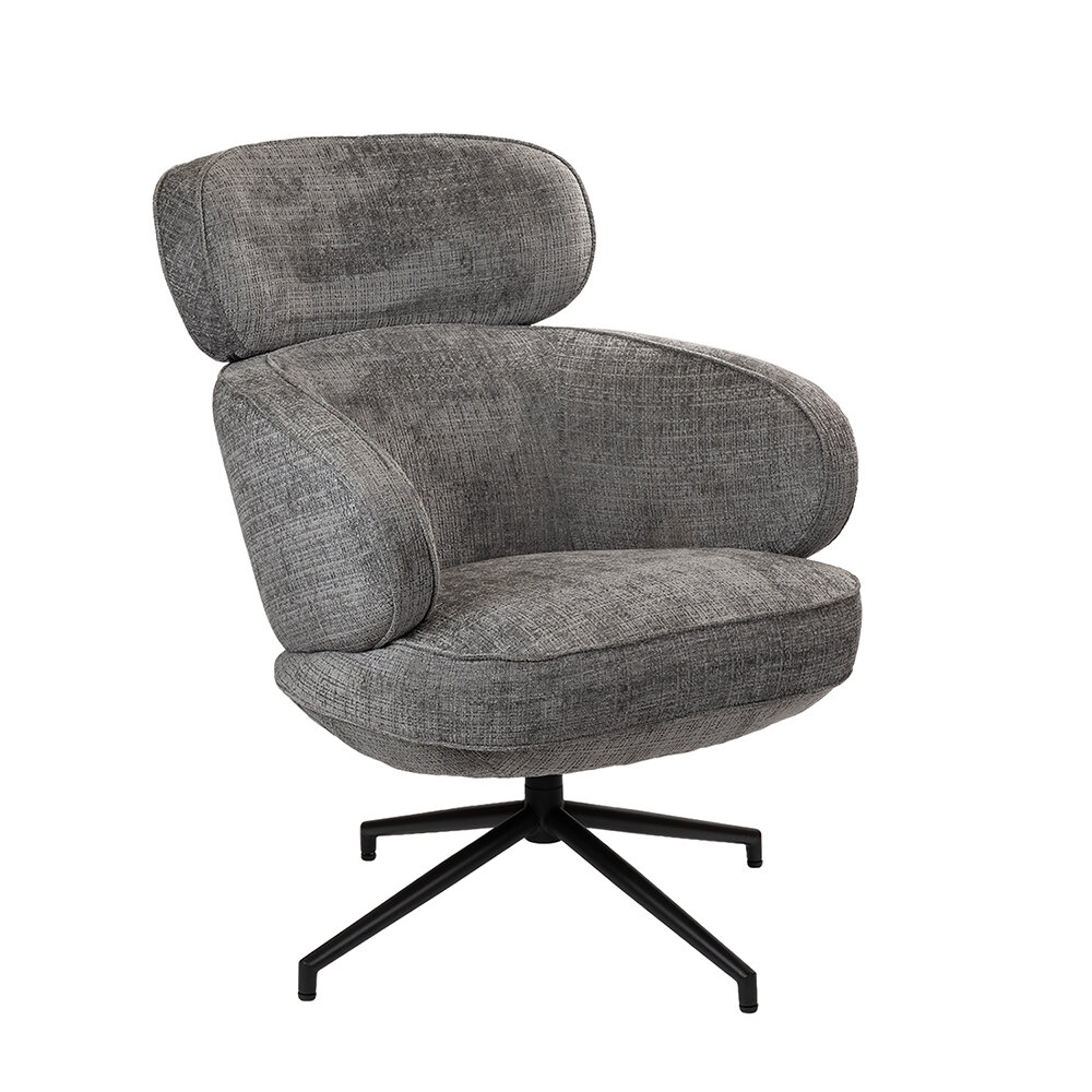 Кресло KING серый, шенилл