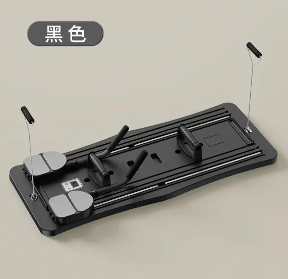 Тренажер-реформер для пилатеса для дома, компактный размер, черный