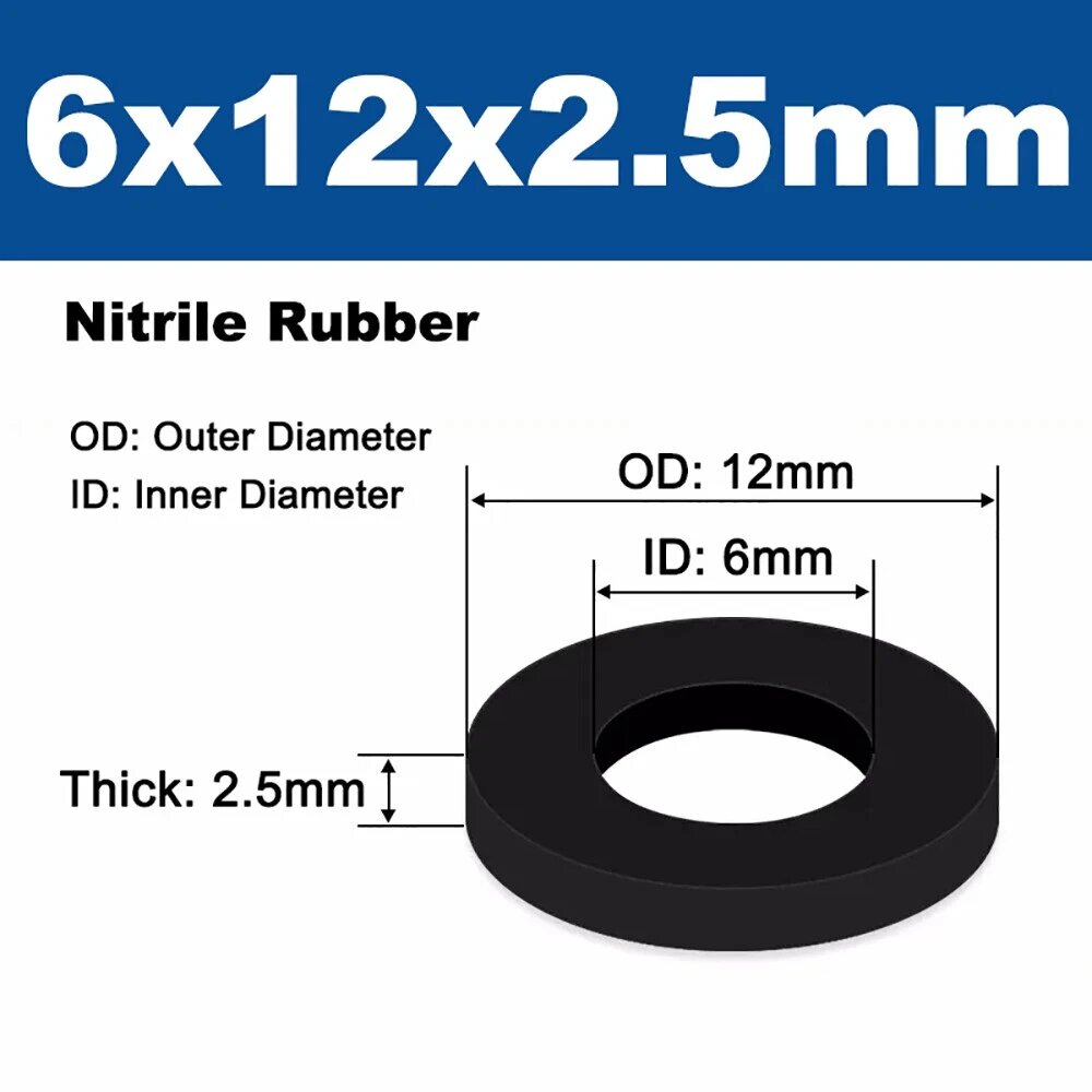 1/8 "1/4" 3/8 "1/2" 3/4 " ~ 2" BSP NBR Нитриловая резина Стиральная машина Шайбы для душевых шлангов Прокладки Уплотнения Толщина шайбы 1,4 мм-3,5 мм