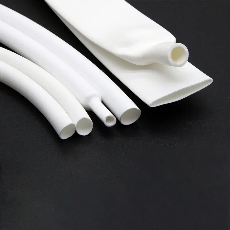 Термоусадочная трубка белая клейкая 1/5/10 м PE 1 Meter, Diameter 9.5mm