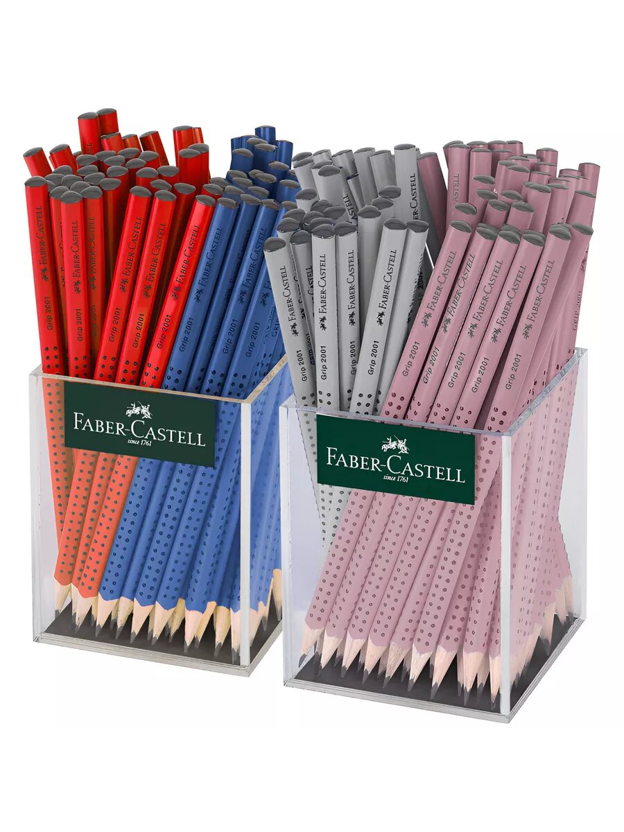 Карандаш чернографитный Grip 2001, B, ассорти.